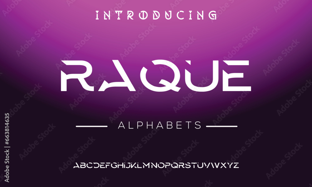 tech vector font typeface unique font design. Typeface urban style ...