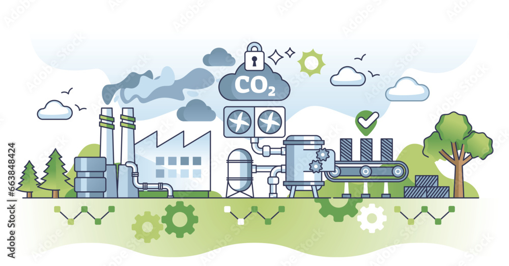 Carbon capture and CO2 storage as CCS dioxide revolution outline ...