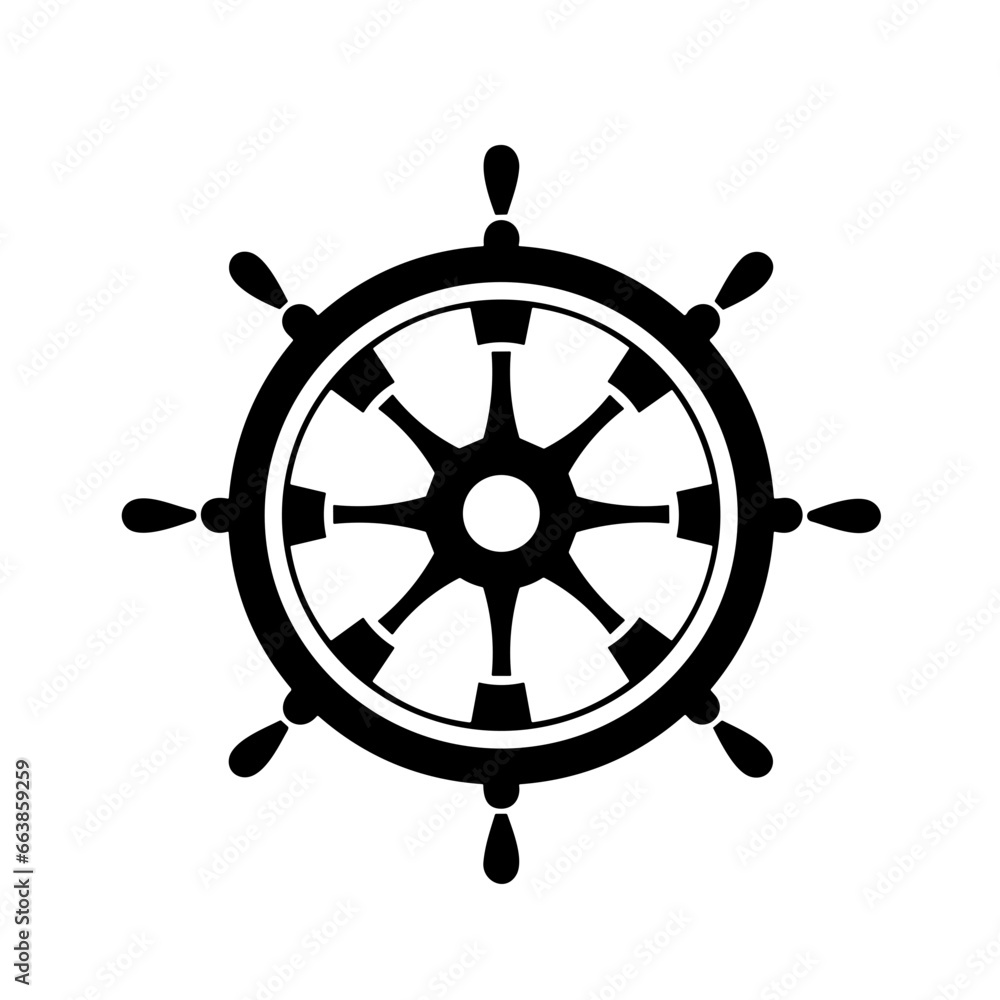 Ship wheel silhouette, Ship wheel vector, Ship wheel svg, Ship wheel ...