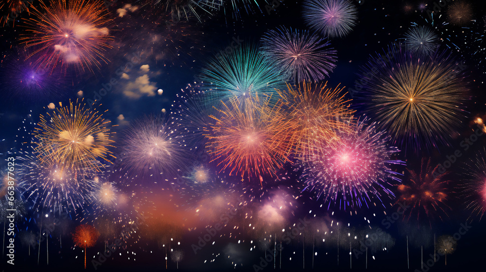 Firework display which is a festival event on Guy Fawkes bonfire night ...