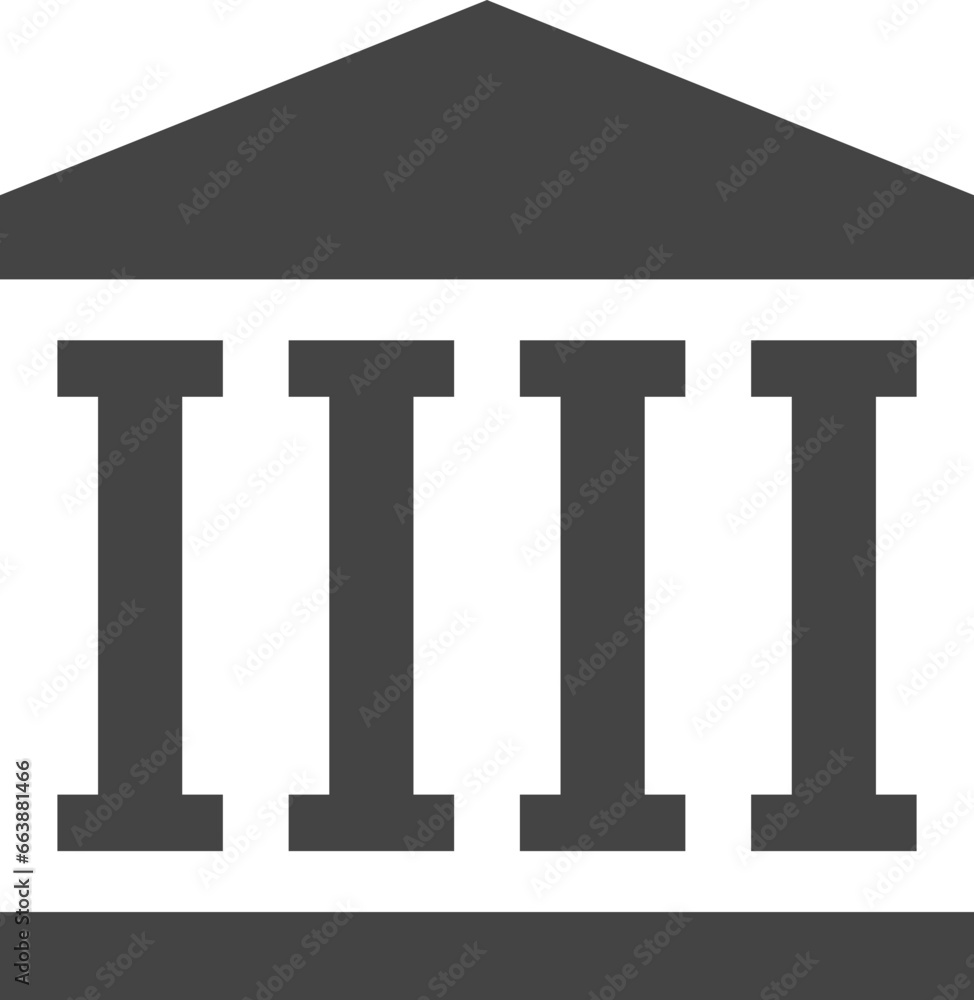 Government icon vector. Building construction symbol. Architecture ...