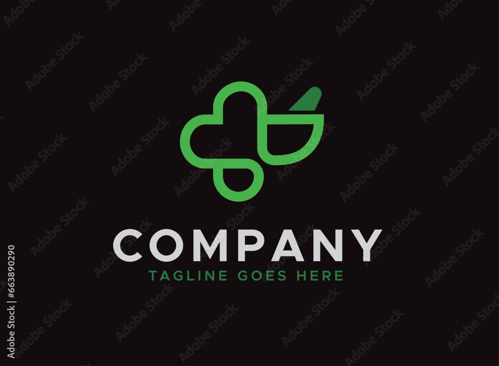 Introducing our Herbal healthcare plus herb Logo Design, a seamless and ...