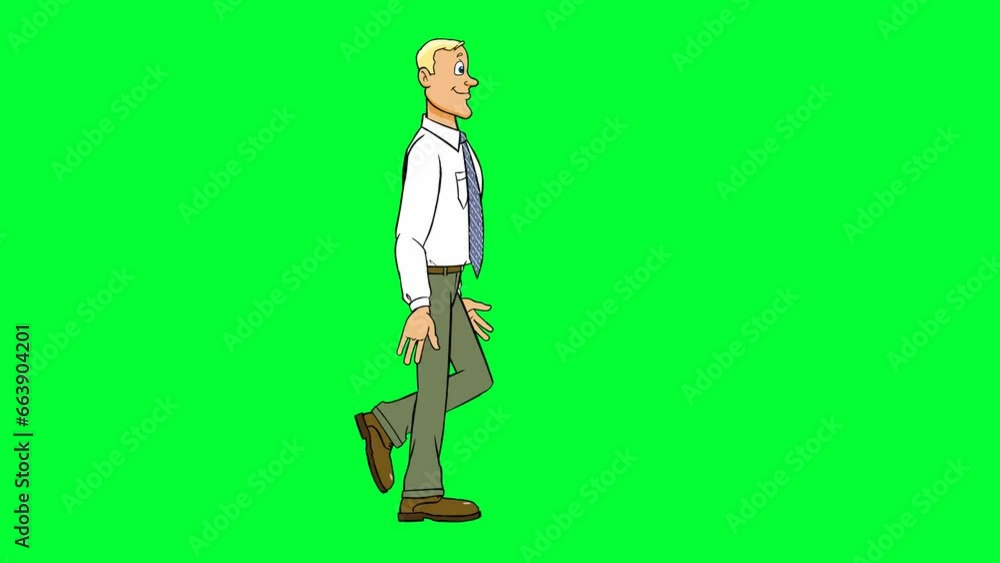 cartoon man walking, movement background and 2d animation, Cartoon ...