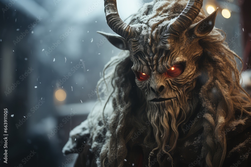 Krampus: Unraveling the Dark Christmas Legend Stock Illustration ...
