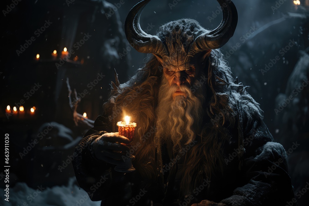 Krampus: Unraveling the Dark Christmas Legend Stock Illustration ...