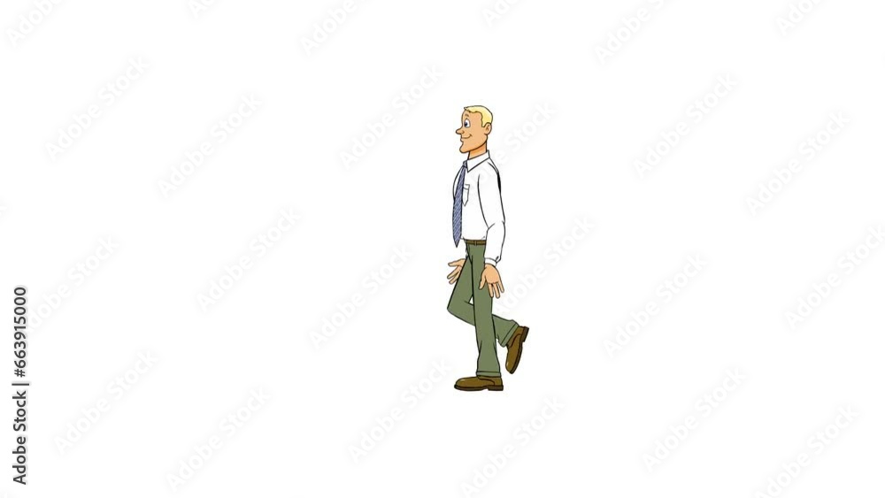 cartoon man walking, movement background and 2d animation, Cartoon ...