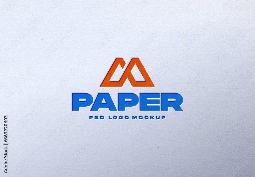 Logo Mockup Paper Deboss Stock Template | Adobe Stock