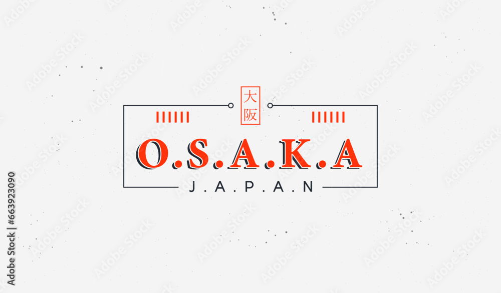 Typography vector design, Japan Osaka text effect. for T-shirt screen ...