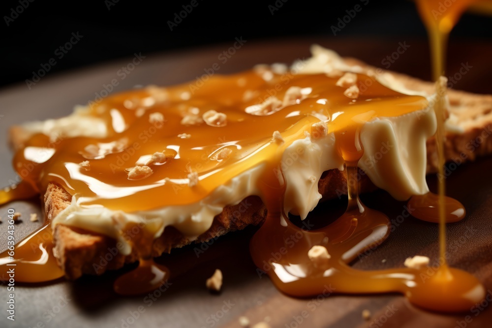 Indulgent Brunost: A Mouthwatering Close-Up of Norway's Iconic Melting ...