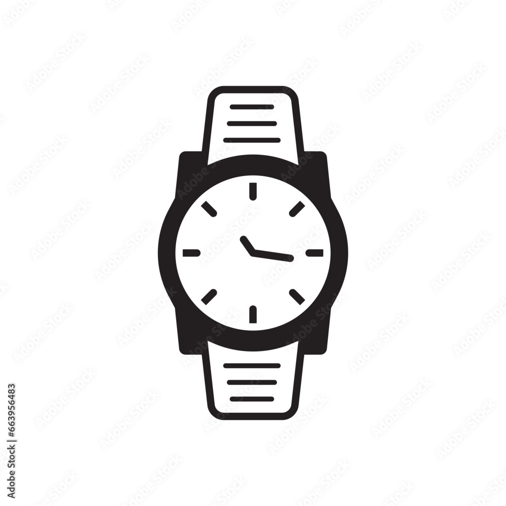 Hand watch icon. Hand watch flat sign desin. Hand watch symbol ...