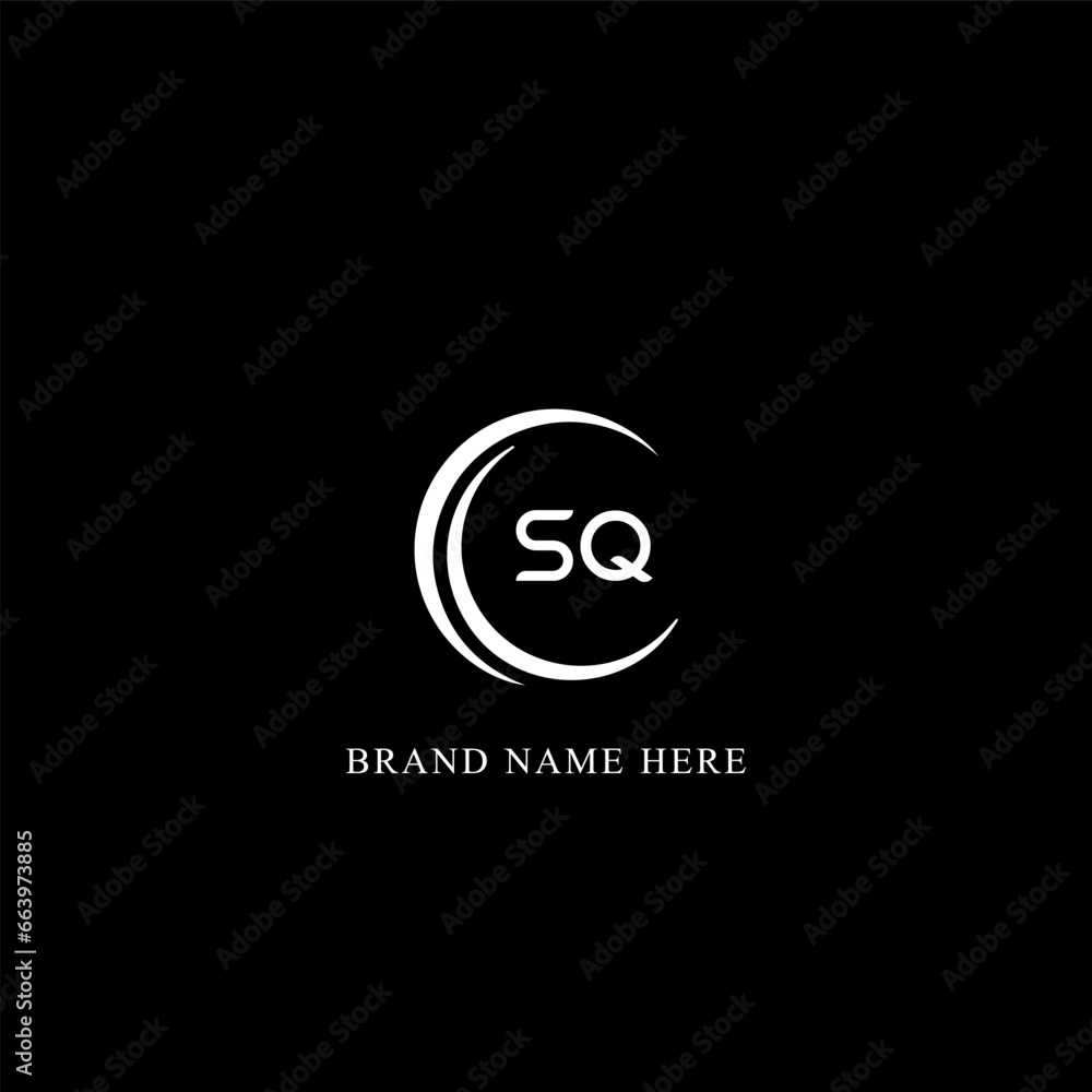 SQ circle letter logo design with circle and ellipse shape. SQ ellipse ...