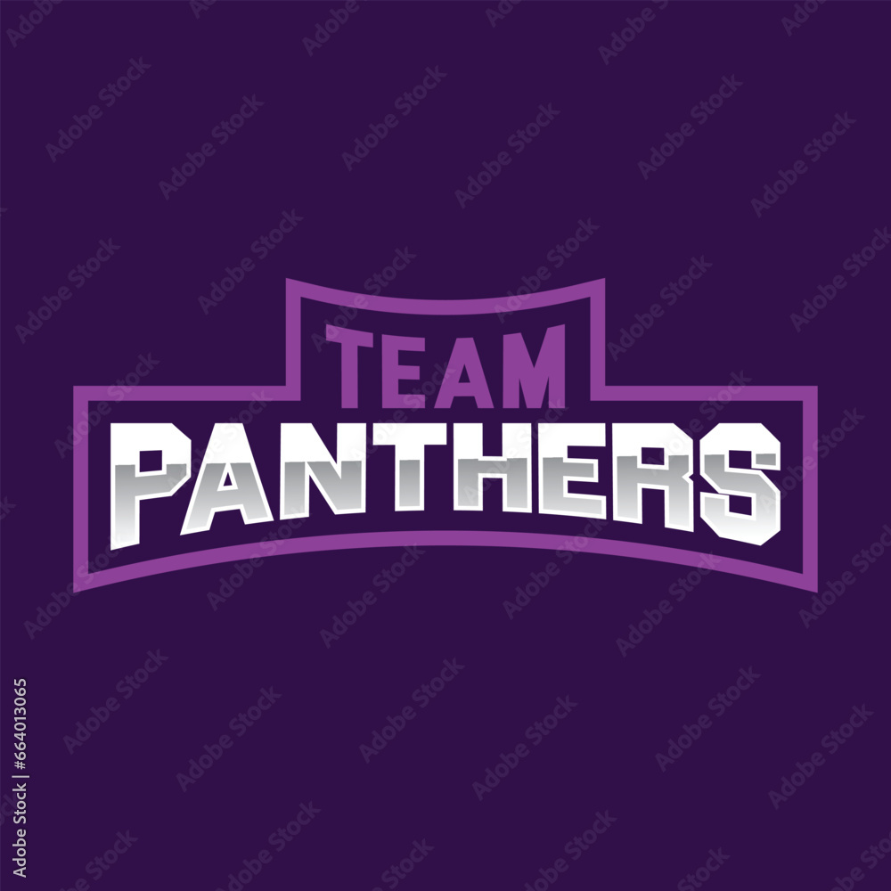Vector team panthers Sports club text logo design, editable template ...