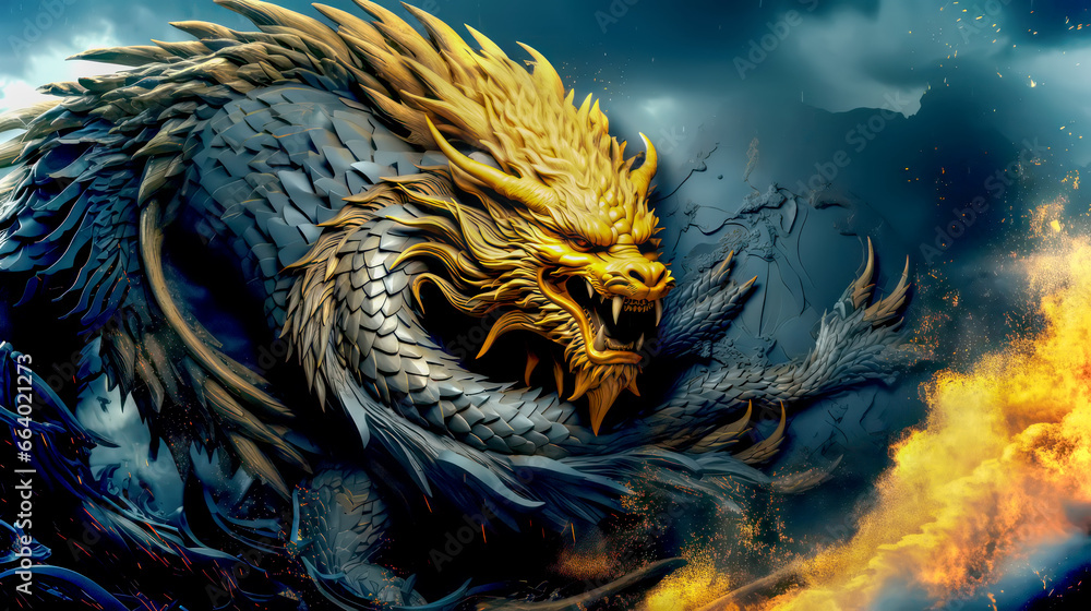 Magnificant legendary chinese dragon. The Chinese dragon represents ...