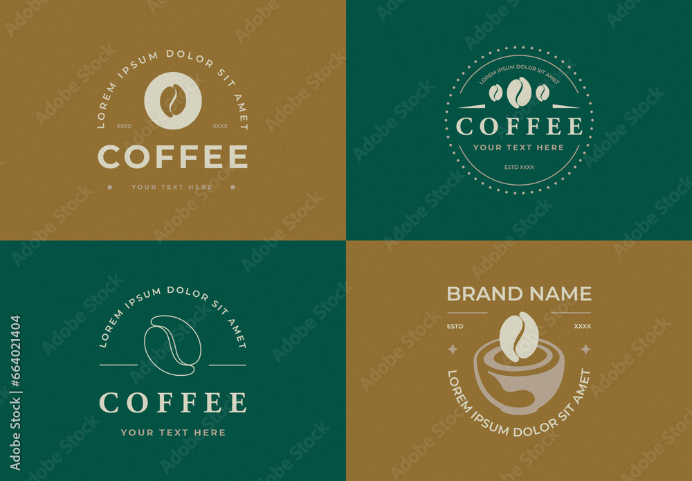 Elegant Cafe Logo Set Stock Template | Adobe Stock