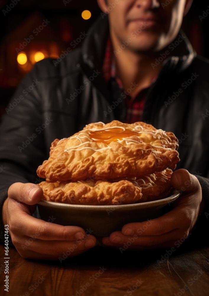 Frybread: A beautifully styled shot of freshly fried pieces of frybread ...