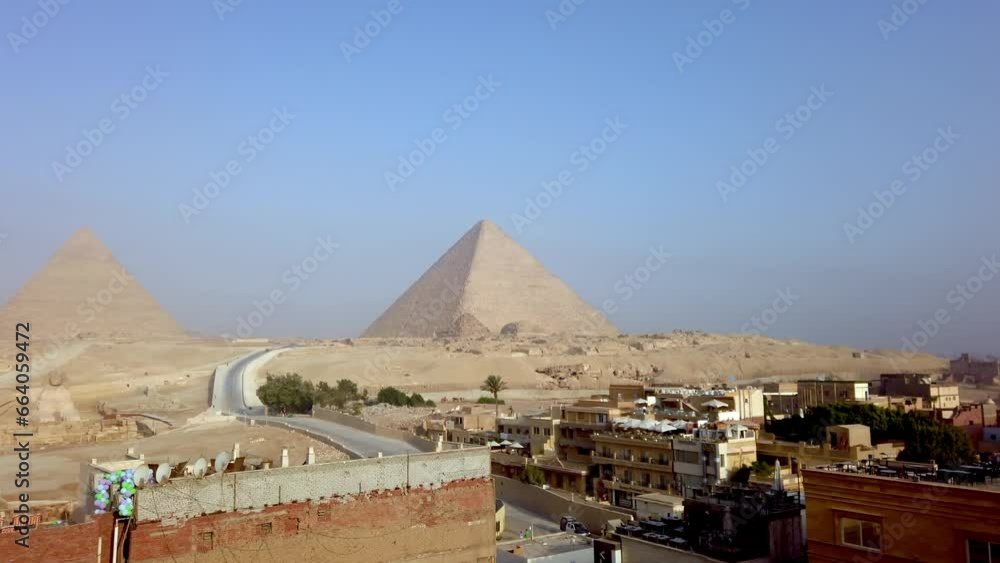 Great Pyramid, the Pyramid of Khafre, and the Pyramid of Menkaure .Giza ...