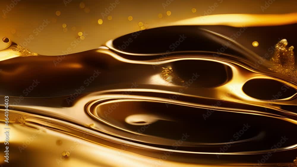 Golden Cascade Imagery of golden liquid pouring down from above fills ...