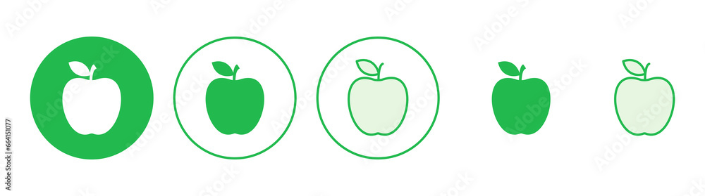 Apple icon set. Apple vector icon. apple symbols for your web design ...