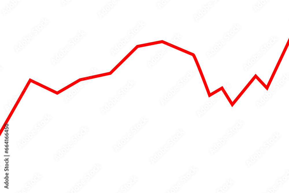 Digital png illustration of red line from a line chart on transparent ...
