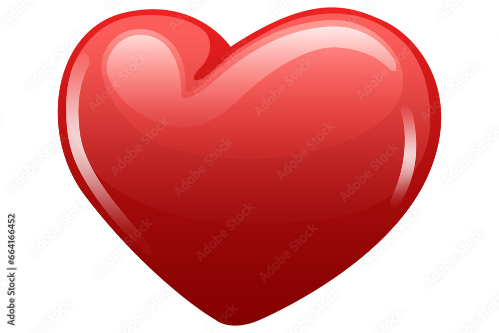Digital png illustration of red shiny heart on transparent background ...