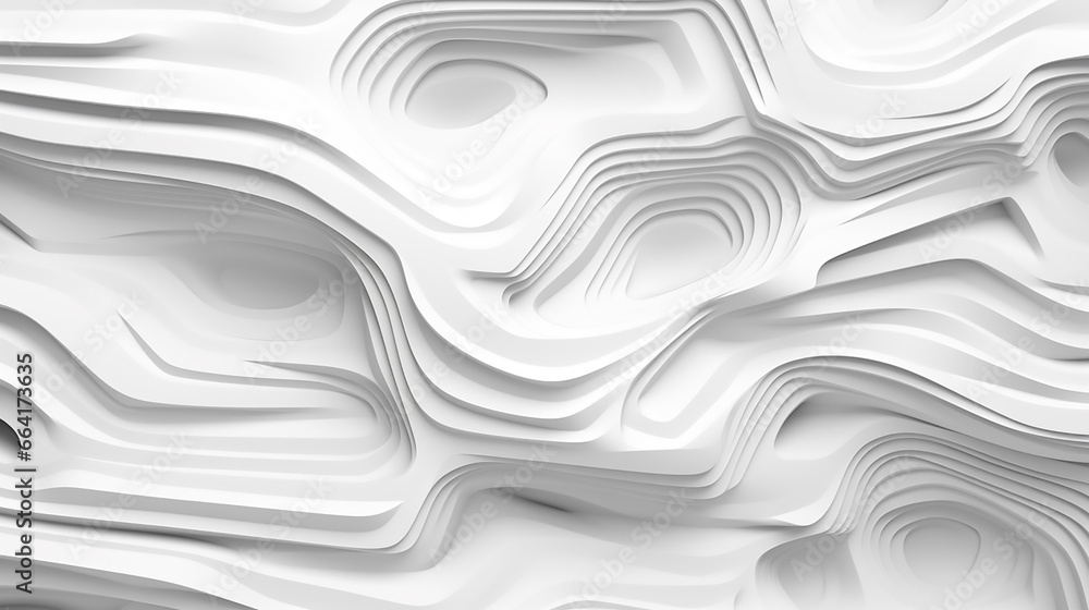 Abstract 3d white topographic contours map background, topographic line ...