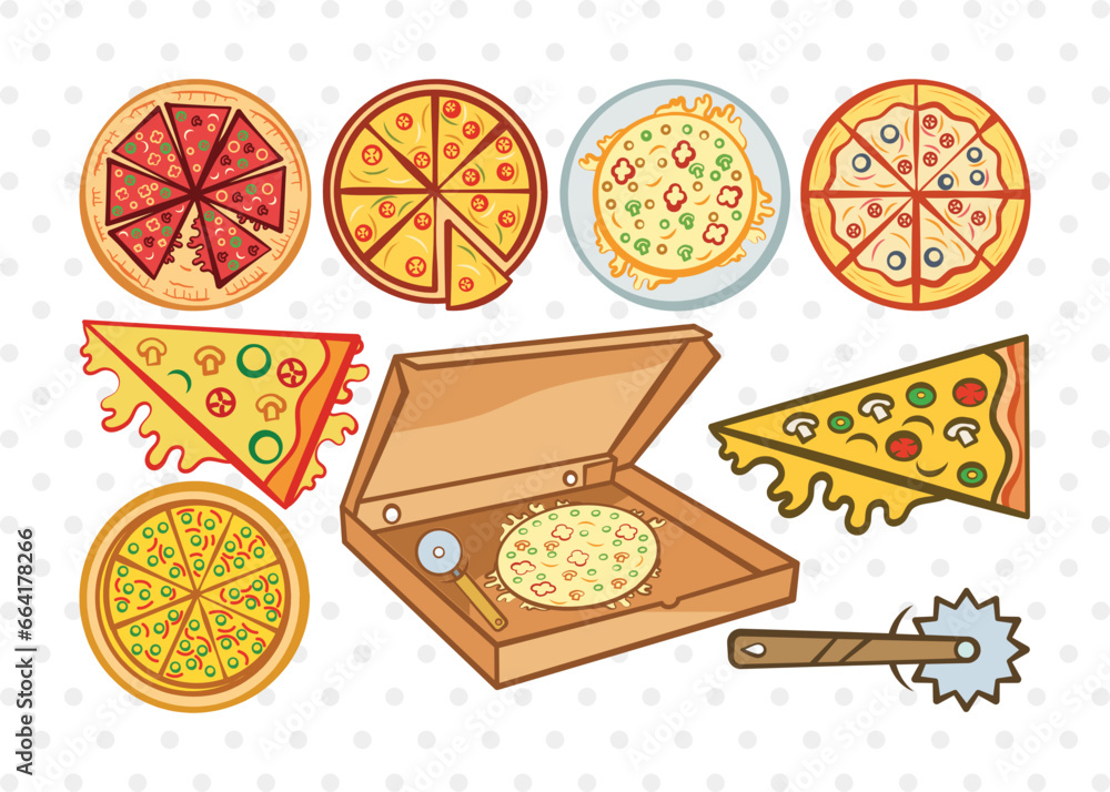 Pizza Clipart SVG Cut File | Pizza Slice Svg | Food Svg | Pepperoni ...