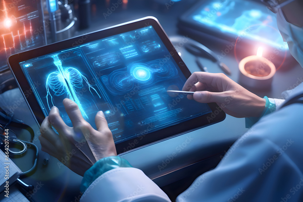 Medical technology, doctor Medicine of the future. Healthcare ...