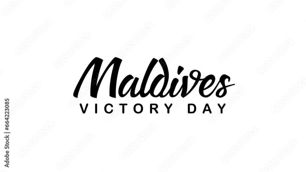 Vidéo Stock Maldives Victory Day Text Animation. Great for Maldives ...