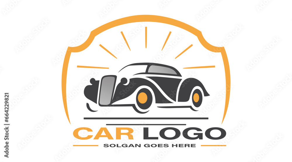 Luxury classic car logo emblem. Auto sports garage badge icon. Motor ...