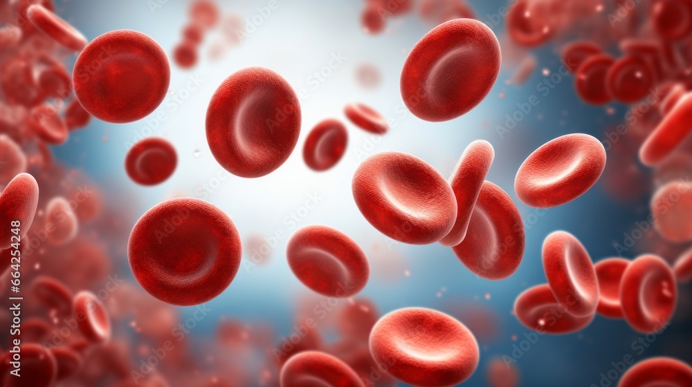 Red blood cells under microscope, scientific illustration, Blood Clot ...