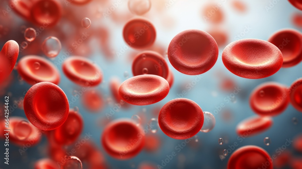 Red blood cells under microscope, scientific illustration, Blood Clot ...