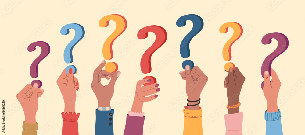 Human hands holding questions marks. FAQ and questions concept. Hand ...