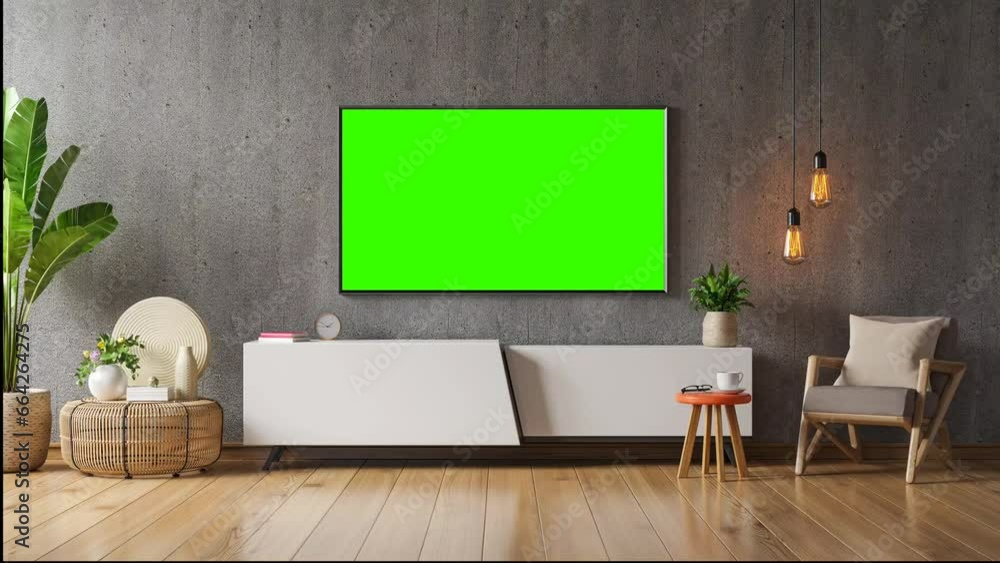 Close-up of TV screen with green background. Concept. Plasma TV screen ...