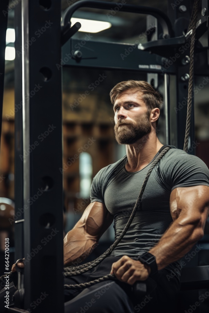 Fitness Model in the Gym. Fictional characters created by Generated AI ...