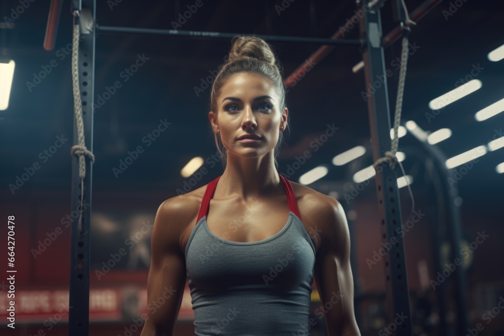 Female Bodybuilder in the Gym. Fictional characters created by ...