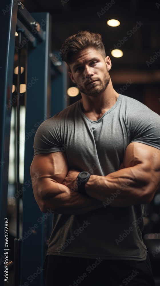 Foto de Sexy Adonis Muscleman Flexing His Muscles. Fictional characters ...