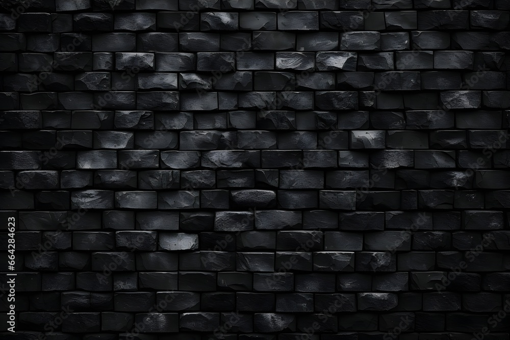 Black Brick Wall Texture Background Abstract Black Brick Wall Texture