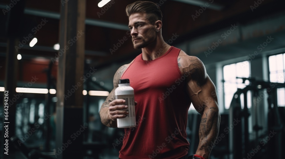 Fitness Model at the Gym. Fictional characters created by Generated AI ...