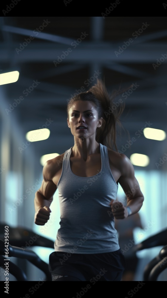 Female BodyBuilder - Muscular Woman Running. Fictional characters ...