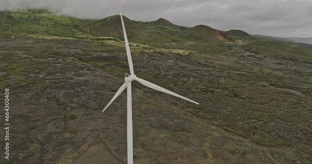 Maui Hawaii Aerial v9 flyover and around Auwahi Wind Turbines on ...