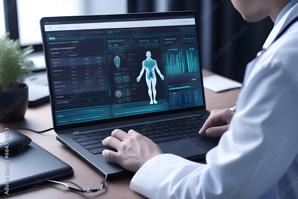 Medical imaging, x-ray, skeletal, technology scanning body, skeleton ...