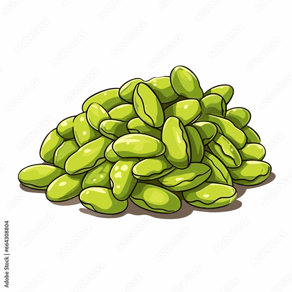 Edamame hand-drawn illustration. Edamame. Vector doodle style cartoon ...