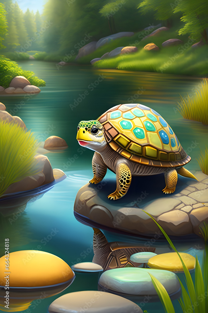 Swimming to Life: A Stunning AI-Generated Animated Turtle for Your ...