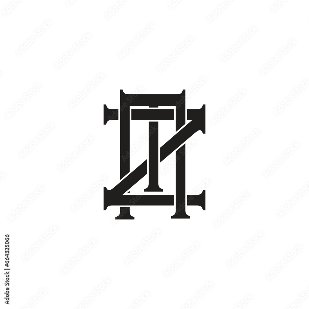 letter mz tall font simple logo vector Stock Vector | Adobe Stock