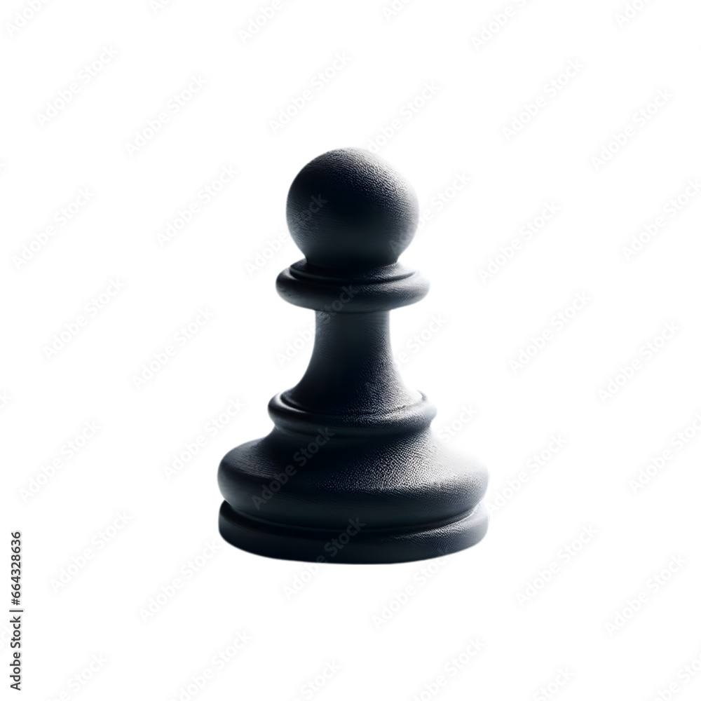 Black chess pawn isolated on transparent background, chess piece, chess ...