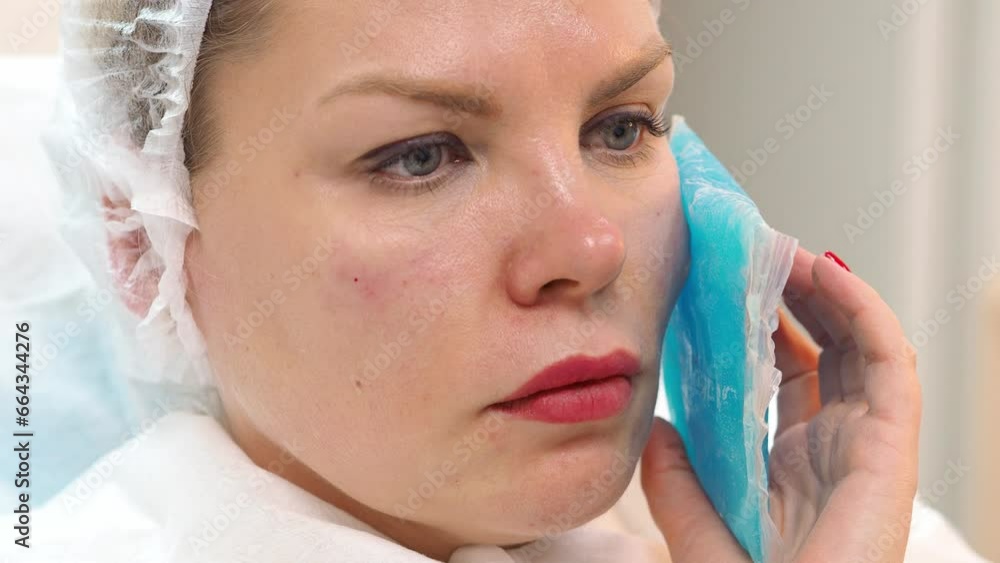 ice on the face. Frozen gel for swelling. Place the frozen pack on your ...