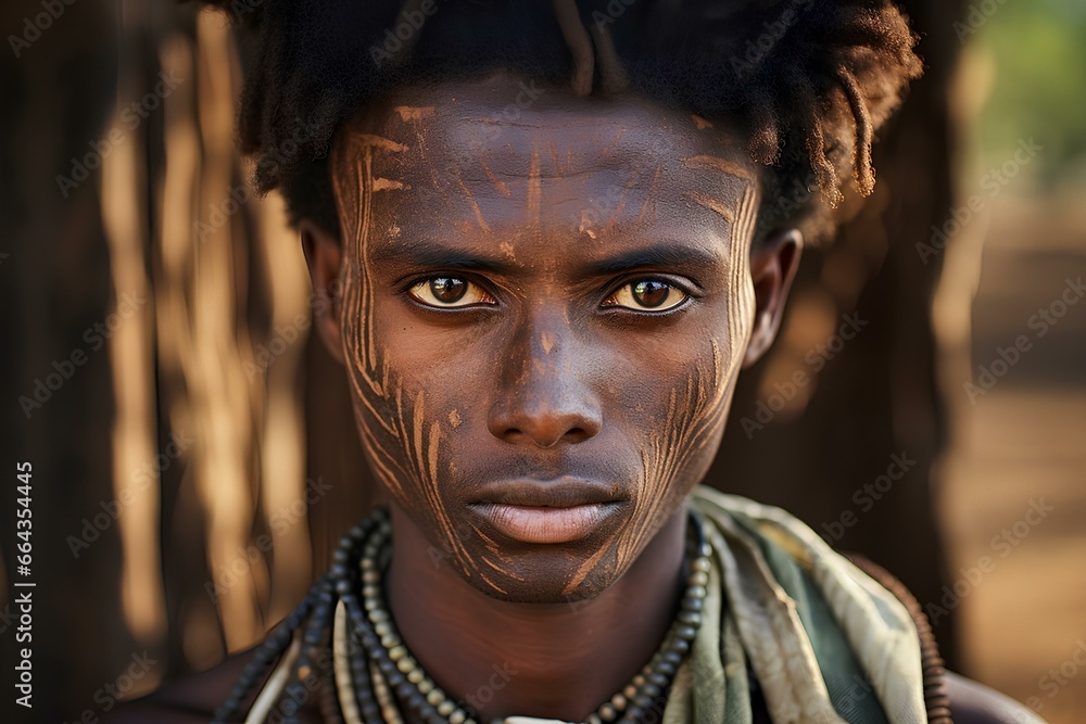 beauty and authenticity of an Africa Ethiopian young man from the ...