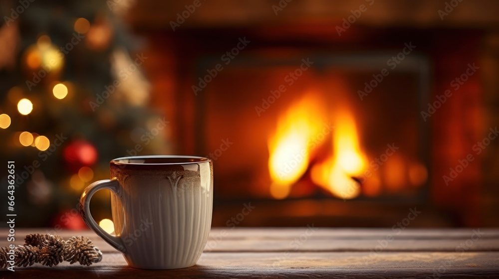 A mug filled with warmth rests on the side, its rising steam ...