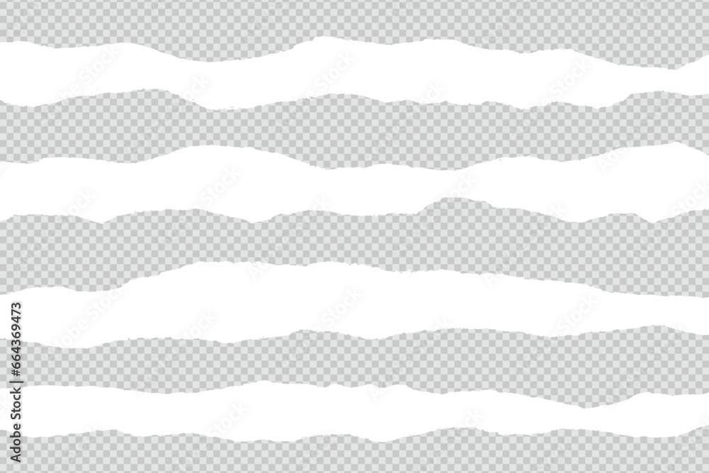 Torn paper blank transparent background with ripped cardboard, rip ...