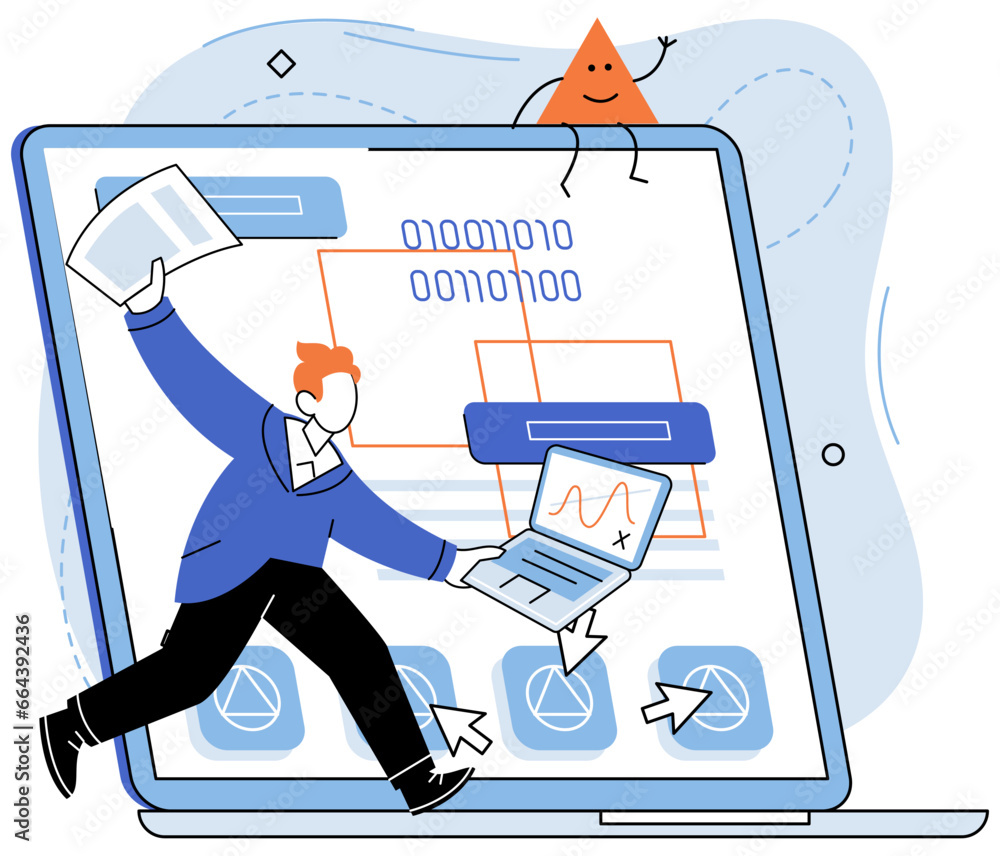 Application testing metaphor. Vector illustration. Application testing ...